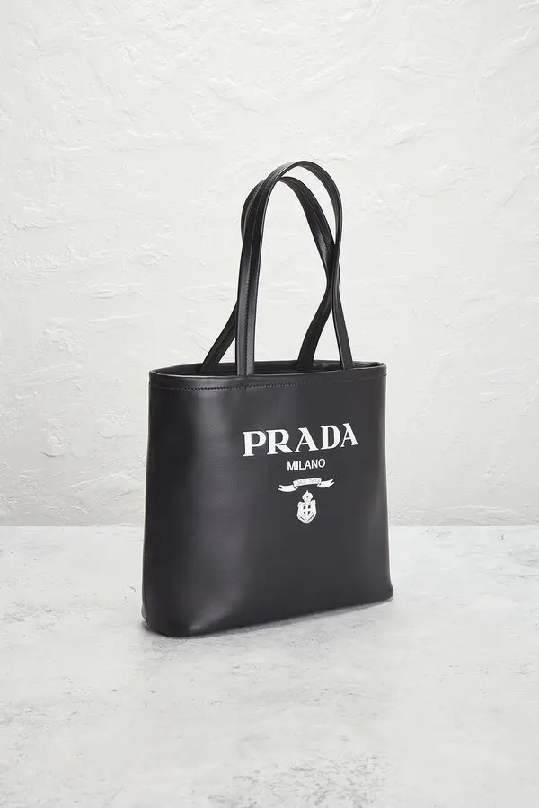 Prada Vitello Logo Tote Bag