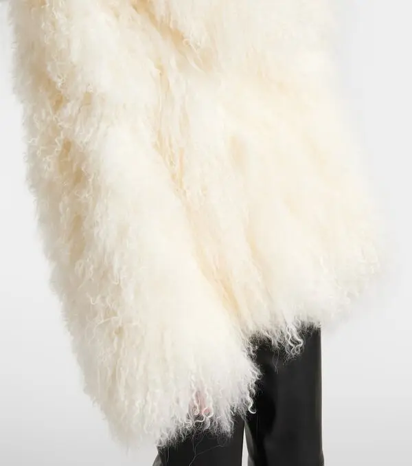 Nour Hammour Mirja Shearling Jacket - White