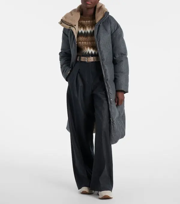 Brunello Cucinelli Shearling-lined Suede Low-top Sneakers