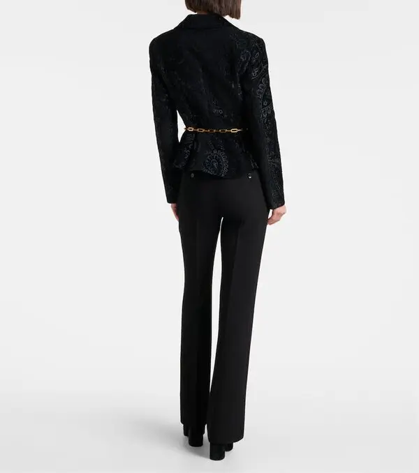 Etro High-rise Flared Wool Pants