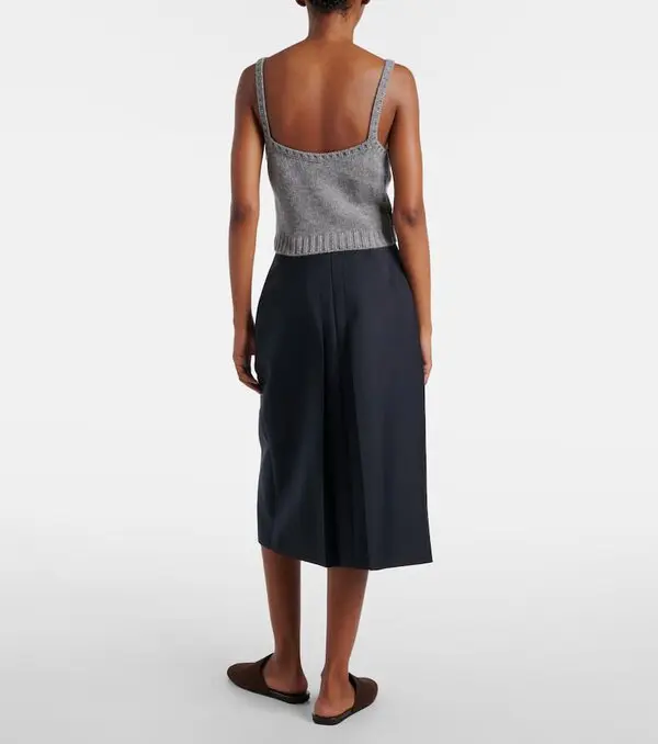 Prada Argyle Cashmere Crop Top