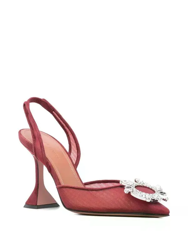 Amina Muaddi 95mm Begum Embellished Slingback Pumps