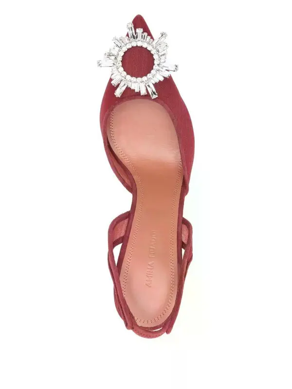 Amina Muaddi 95mm Begum Embellished Slingback Pumps