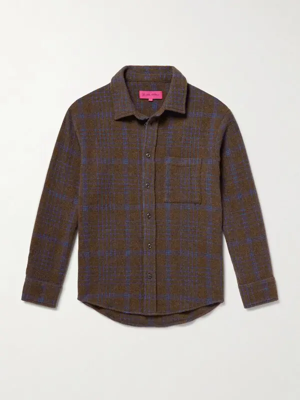 THE ELDER STATESMAN Checked Cashmere Overshirt