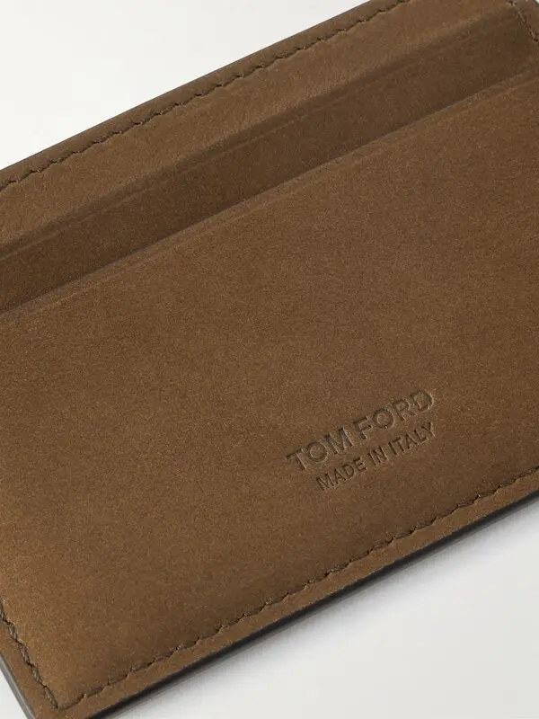 TOM FORD Logo-debossed Nubuck Cardholder