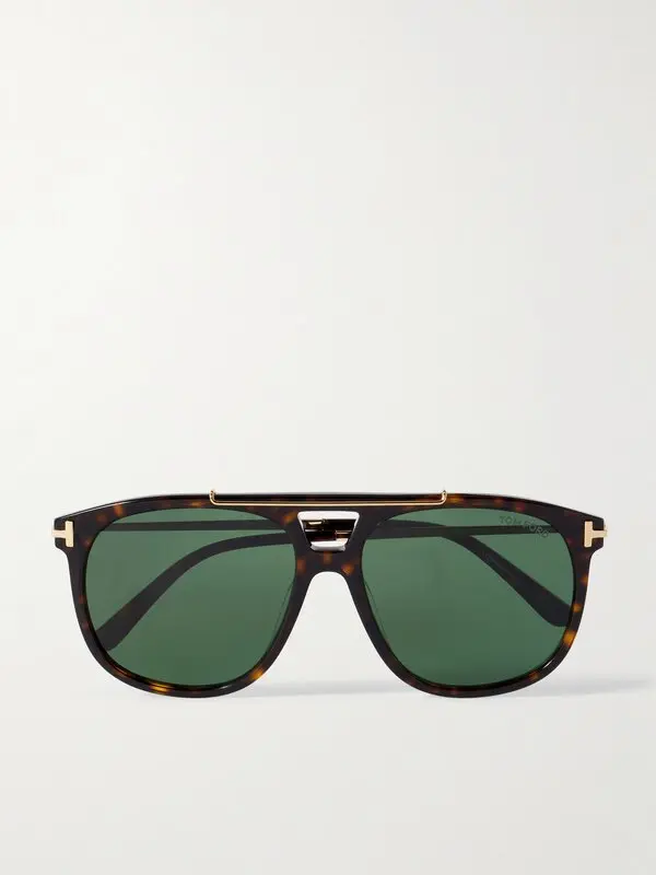 TOM FORD Sam Aviator-style Sunglasses - Tortoiseshell
