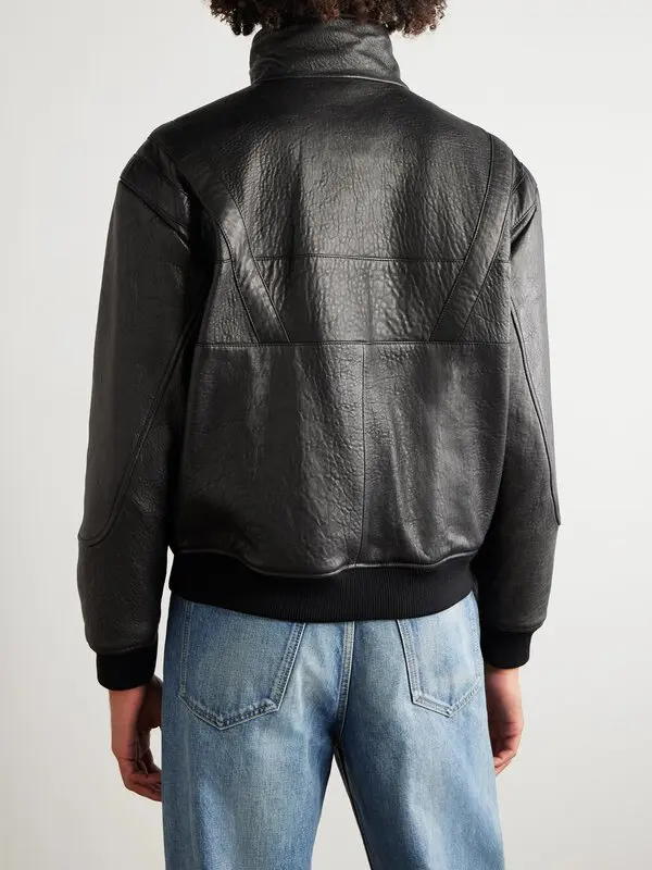 Saint Laurent Teddy Panelled Leather Blouson Jacket