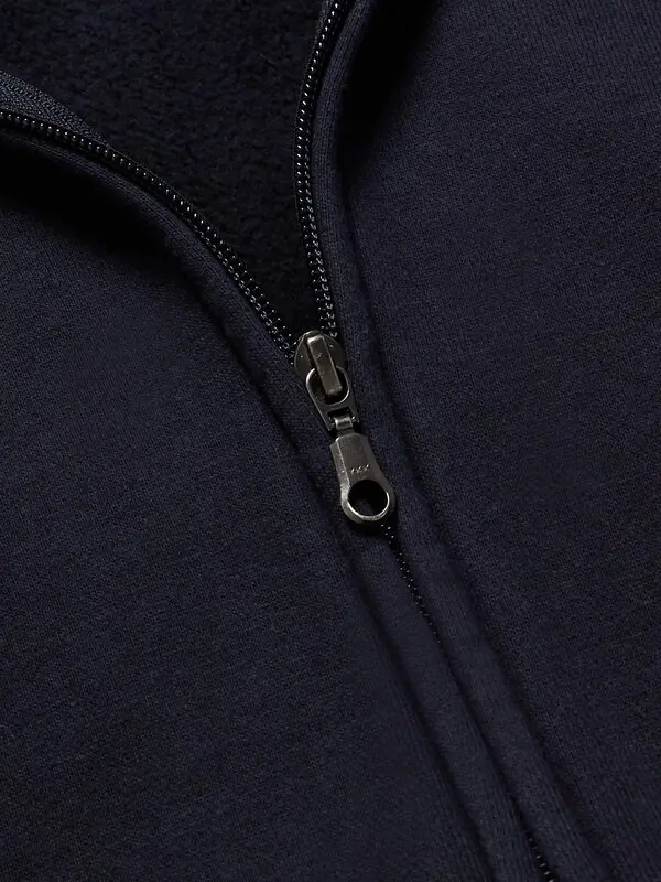 ORSLOW Cotton-jersey Zip-up Sweatshirt - Blue