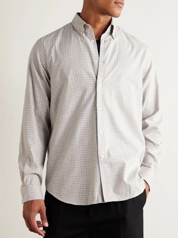 Paul Smith Button-down Collar Checked Cotton Shirt