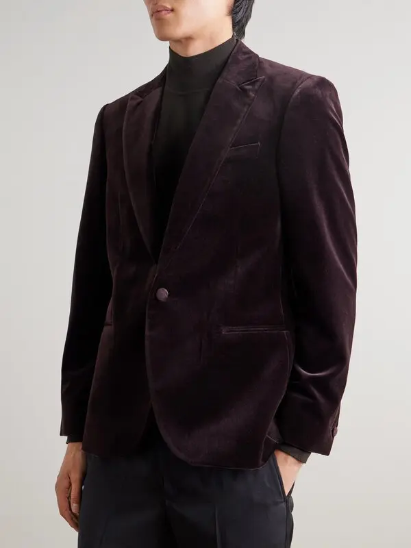 Mr P. Slim-fit Cotton-velvet Tuxedo Jacket