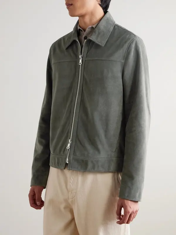 Mr P. Suede Coach Jacket - Gray