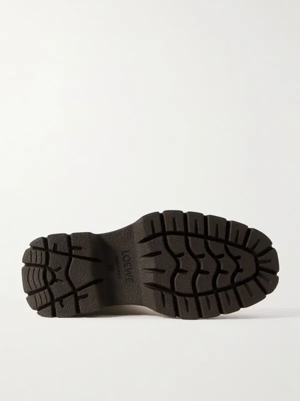 Loewe Bobby Cutout Suede Boots - Brown