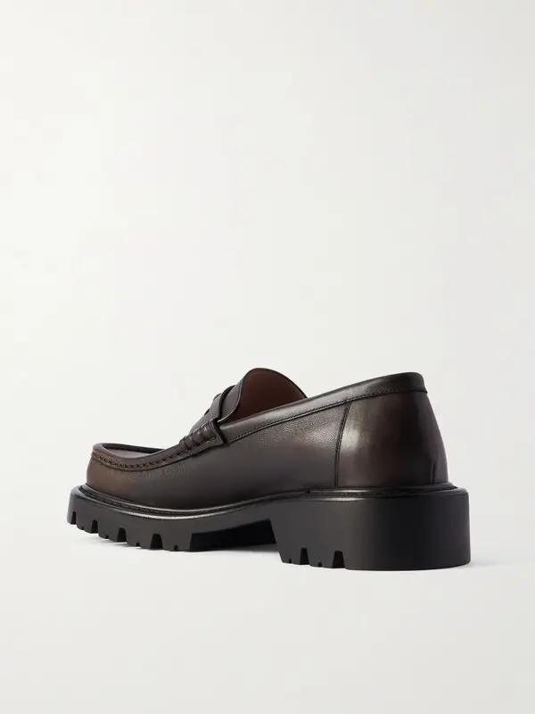 Loewe Sierra Leather Penny Loafers