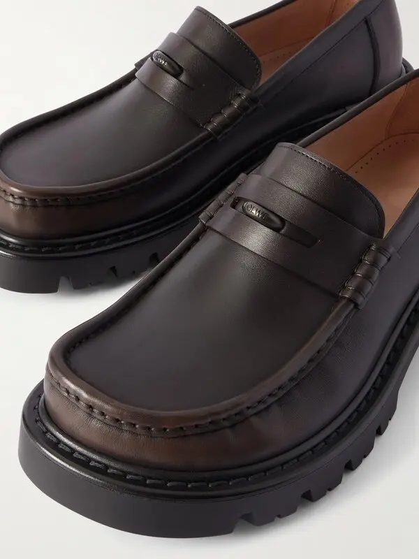 Loewe Sierra Leather Penny Loafers