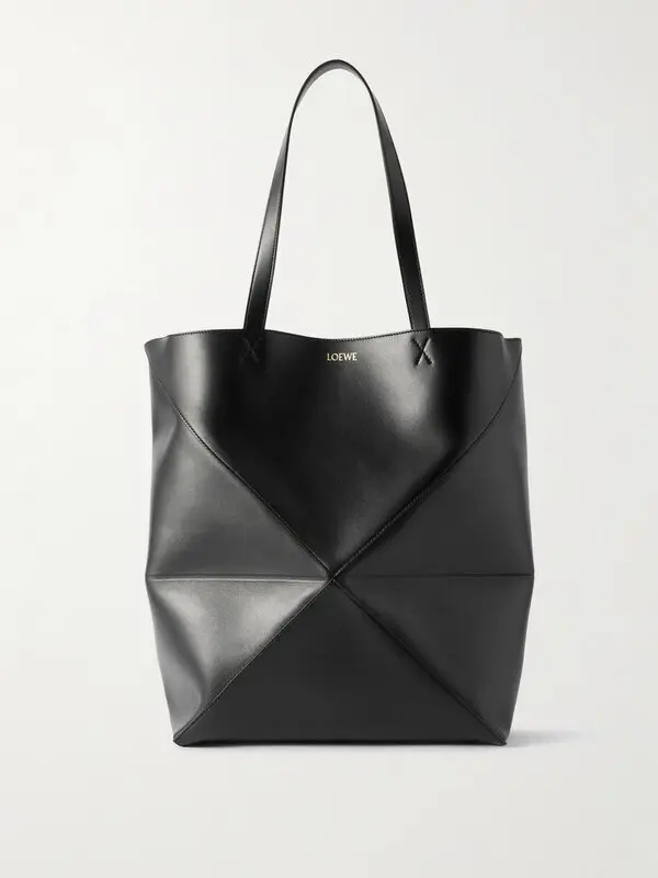 Loewe Puzzle Large Panelled Tote - Black