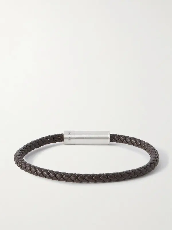 Le Gramme 7g Leather And Sterling Silver Bracelet