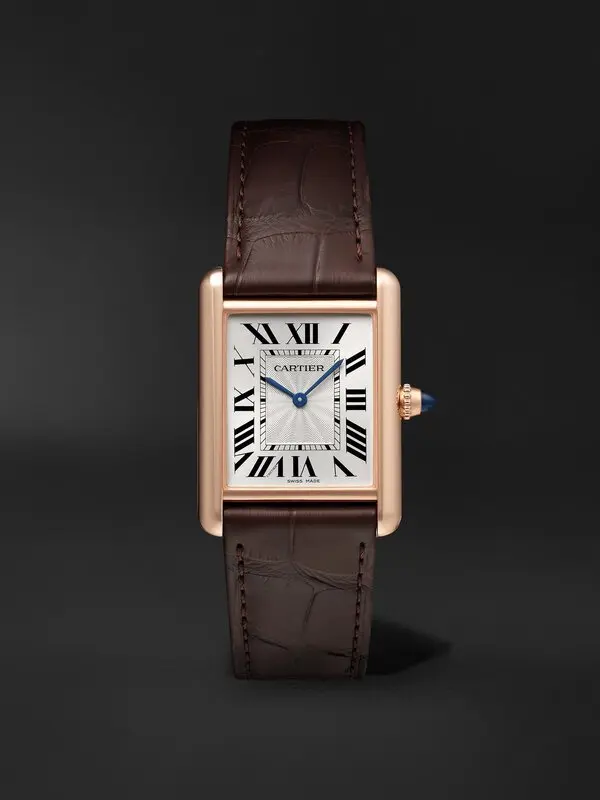 CARTIER Tank Louis 33.7mm 18-karat And Alligator Strap Watch - Gold