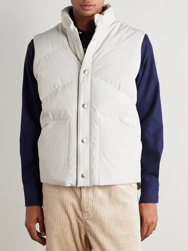 Brunello Cucinelli Quilted Shell Down Gilet - Neutrals