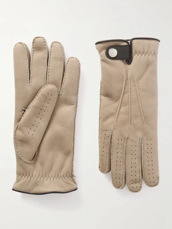 Brunello Cucinelli Leather Gloves - Brown