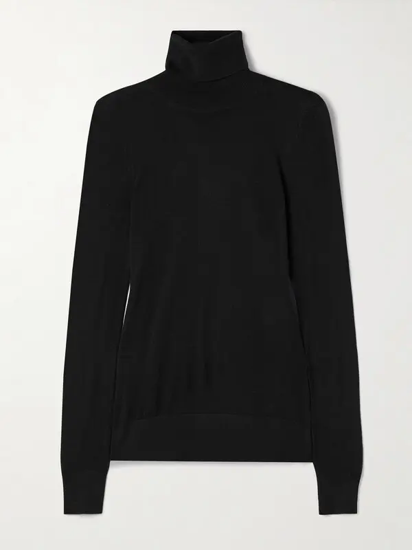 TOTEME Wool And Silk-blend Turtleneck Sweater