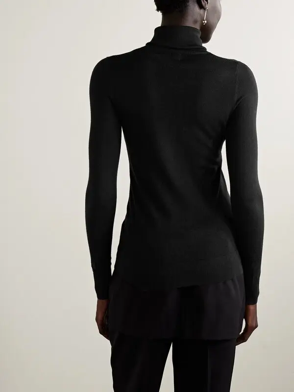 TOTEME Wool And Silk-blend Turtleneck Sweater