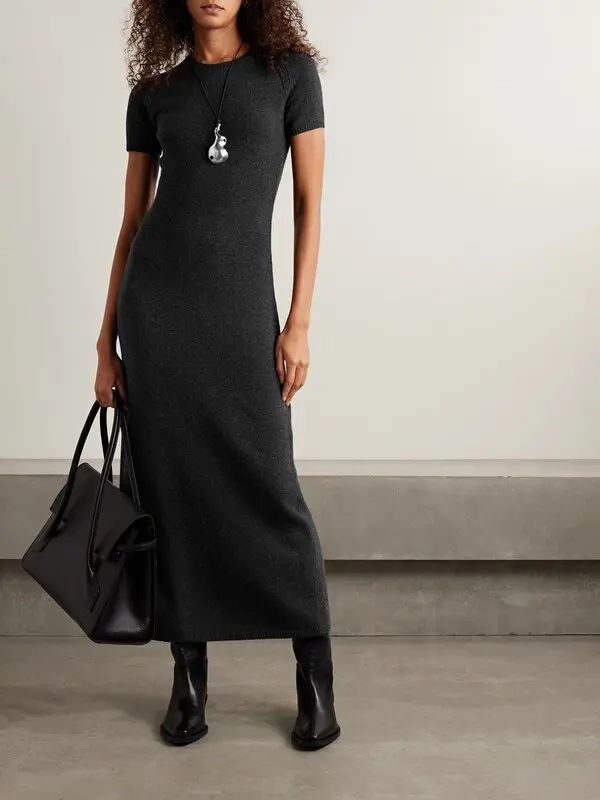 Theory Wool And Cashmere-blend Maxi Dress