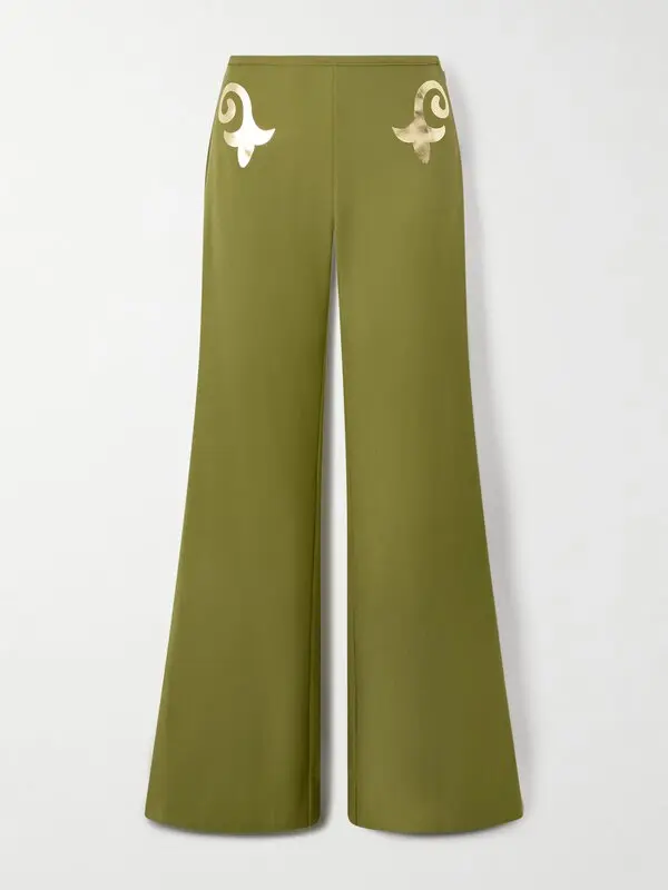 Themis Z Sirin Crepe Flared Pants