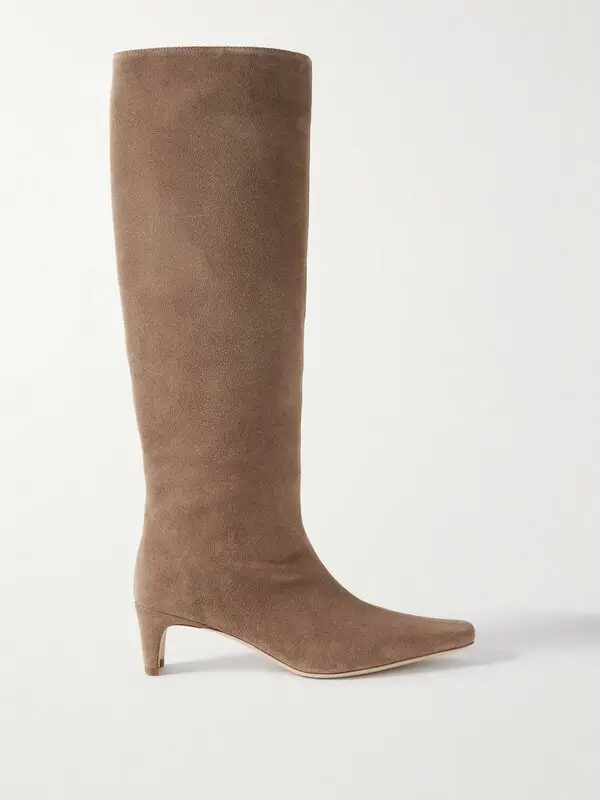 Staud Wally Suede Boots - Neutrals
