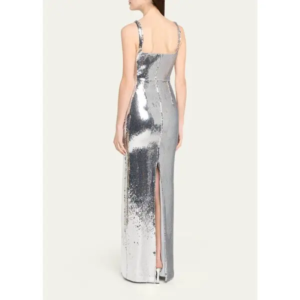Alex Perry Sleeveless Sequined Gown