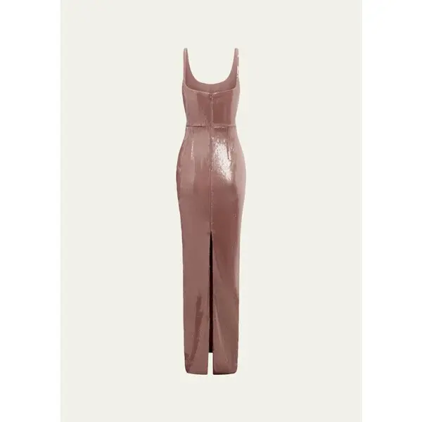 Alex Perry Sleeveless Sequined Gown