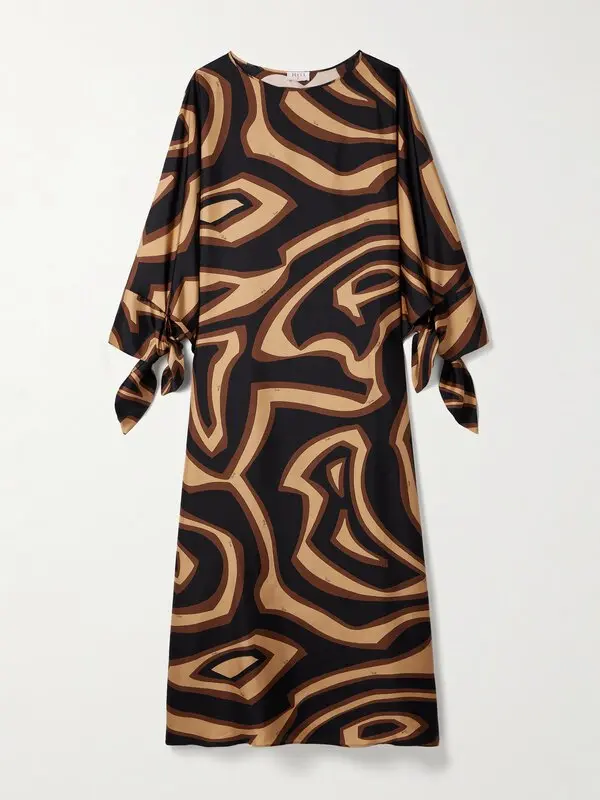 Emilio Pucci Printed Silk Kaftan - Gold