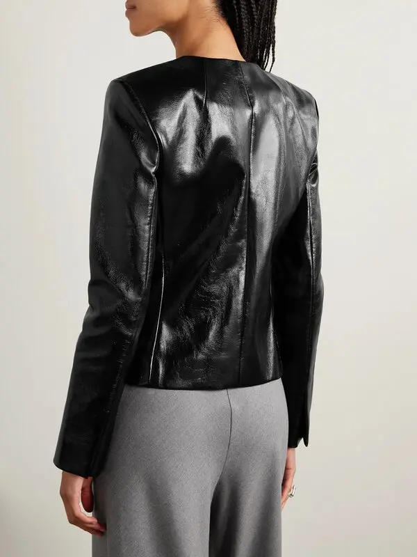 Maria Mcmanus Crinkled Leather Jacket