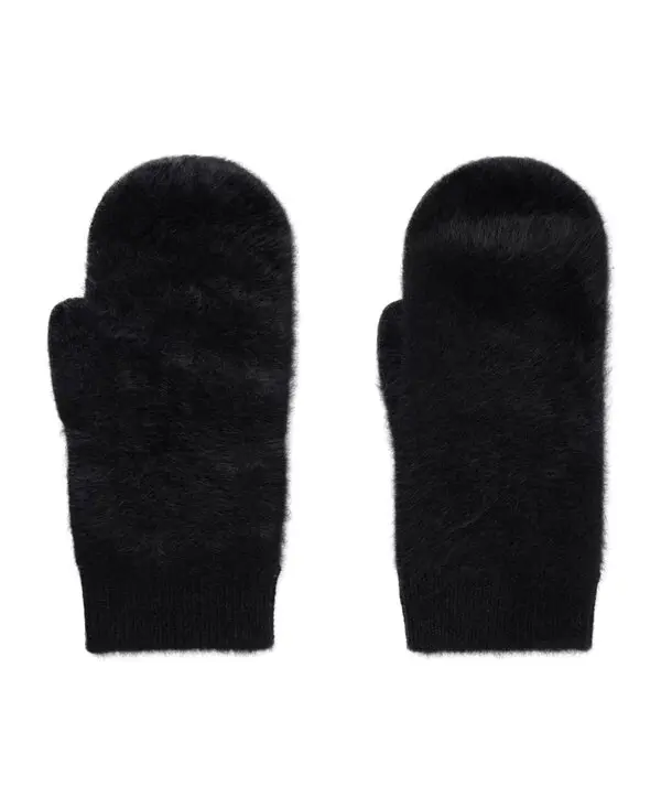 LISA YANG Brushed-cashmere Mittens - Black