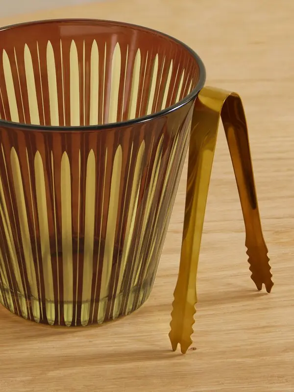 L'Objet Prism Ice Bucket And Tongs - Yellow