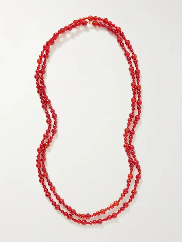 JENNIFER BEHR Veda Carnelian Necklace - Red