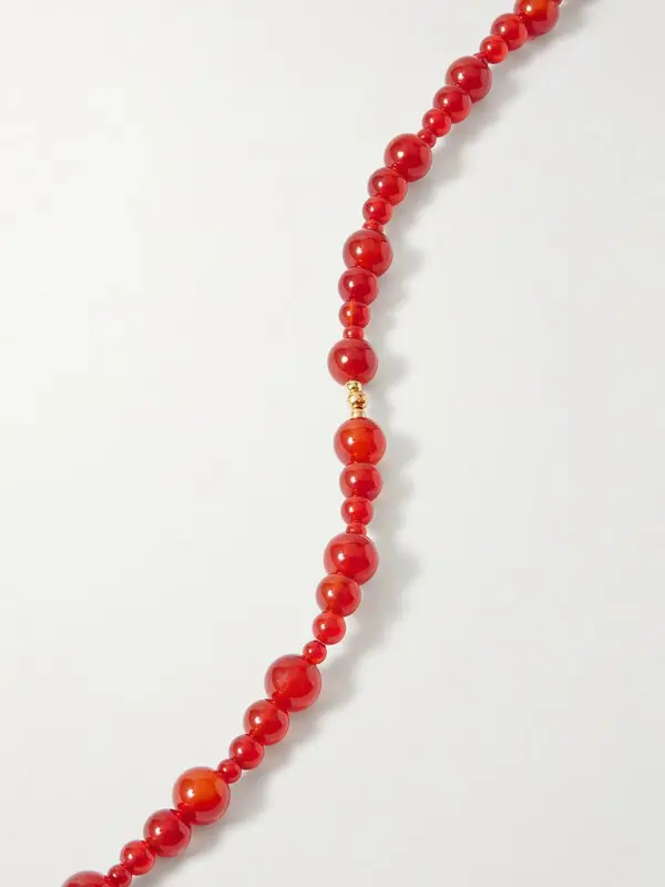 JENNIFER BEHR Veda Carnelian Necklace - Red