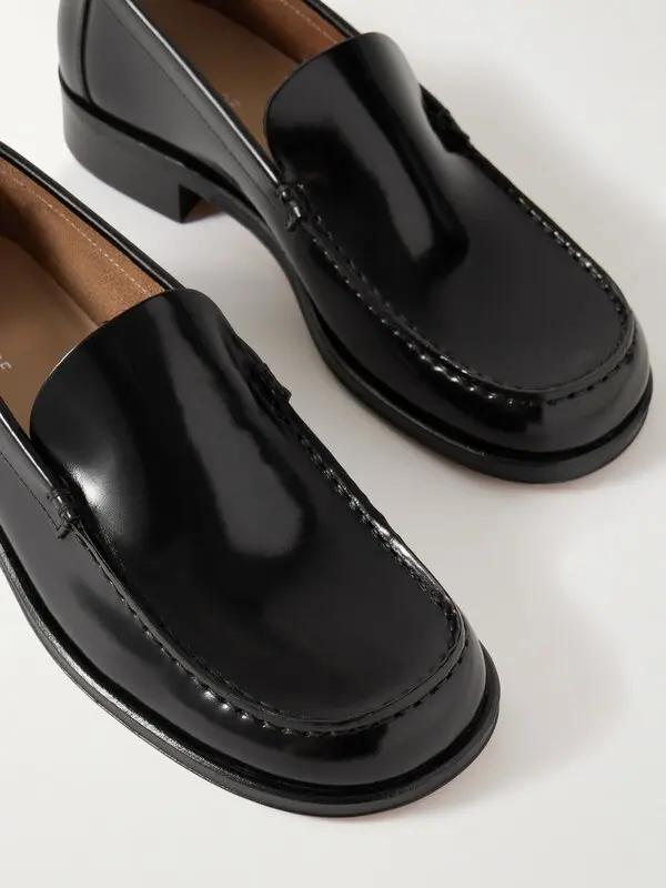LEMAIRE Glossed-leather Loafers