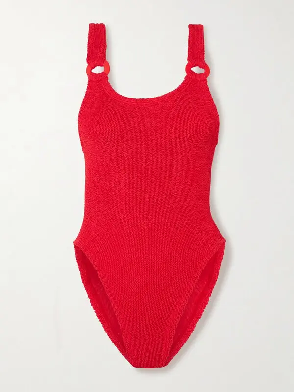 Hunza G Domino Original Crinkle One-piece Swimsuit - Red