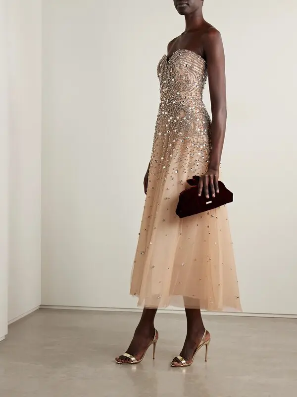 Elie Saab Embellished Tulle Gown