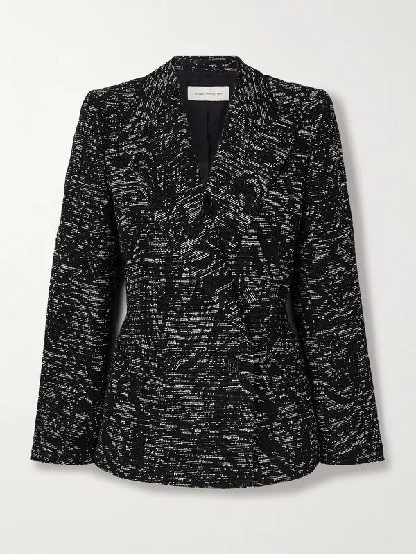 Dries Van Noten Woven Double-breasted Blazer