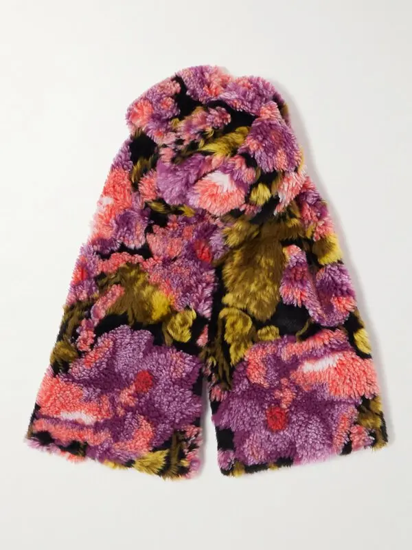 Dries Van Noten Floral-print Plush Scarf