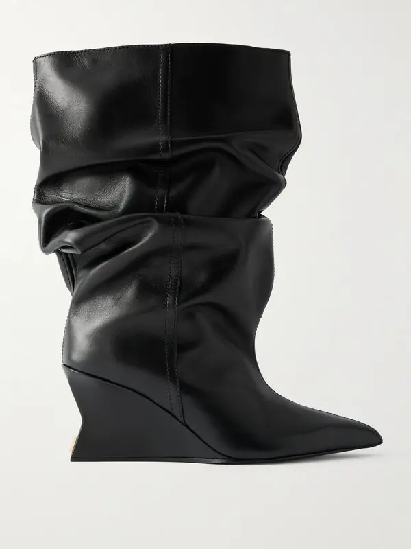 Balmain Leather Ankle Boots