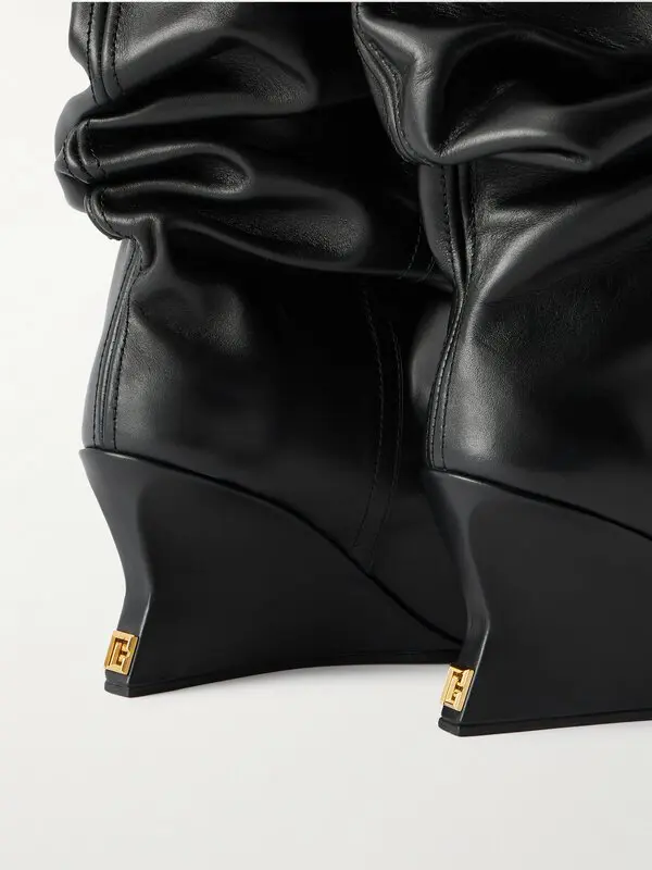 Balmain Leather Ankle Boots