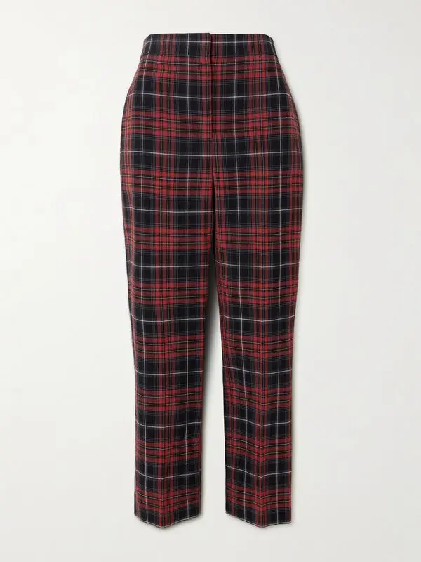 Burberry Checked Woven Skinny Pants