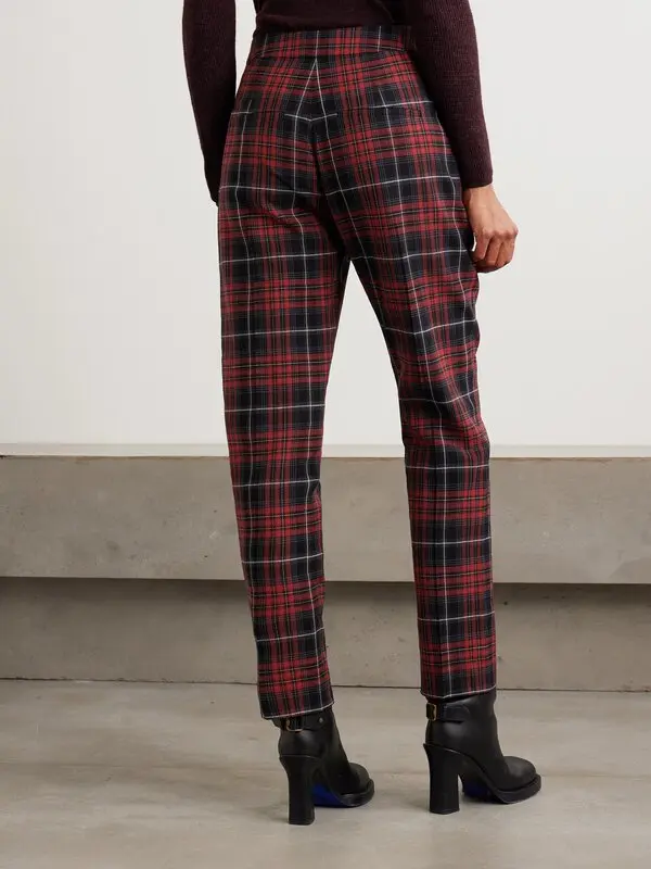 Burberry Checked Woven Skinny Pants