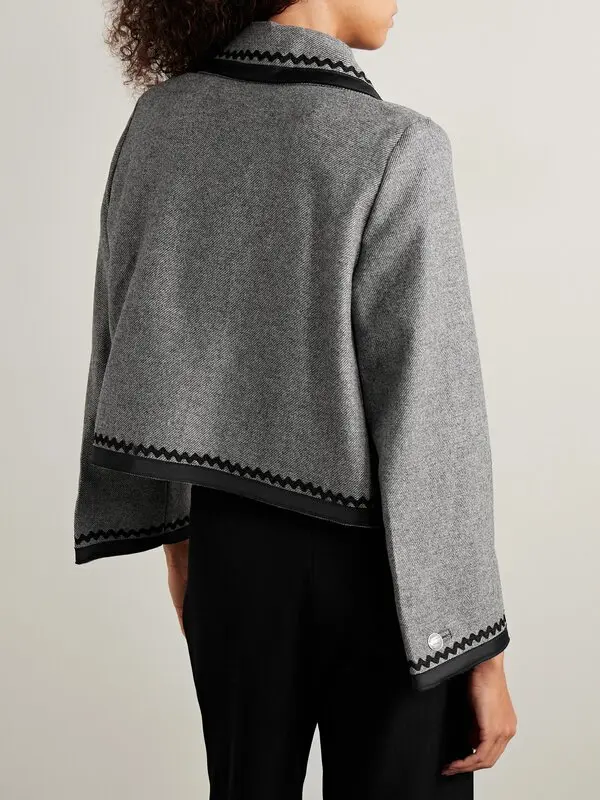 BODE Cropped Wool-twill Jacket