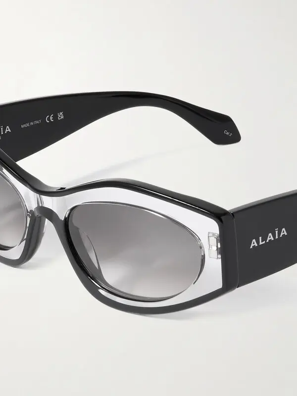 ALAÏA EYEWEAR Two-tone Cat-eye Sunglasses