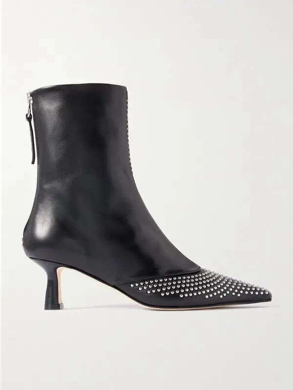 AeydĒ Sila Studded Leather Ankle Boots