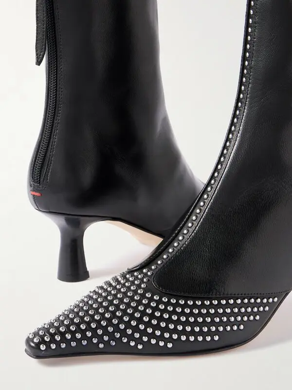 AeydĒ Sila Studded Leather Ankle Boots