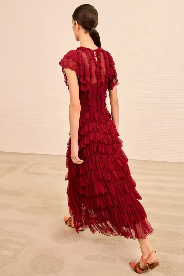 Maxi Dress Shop The Red Dress Dusty Pink Floral Embroidered Midi Dress All Dresses  Red Dress